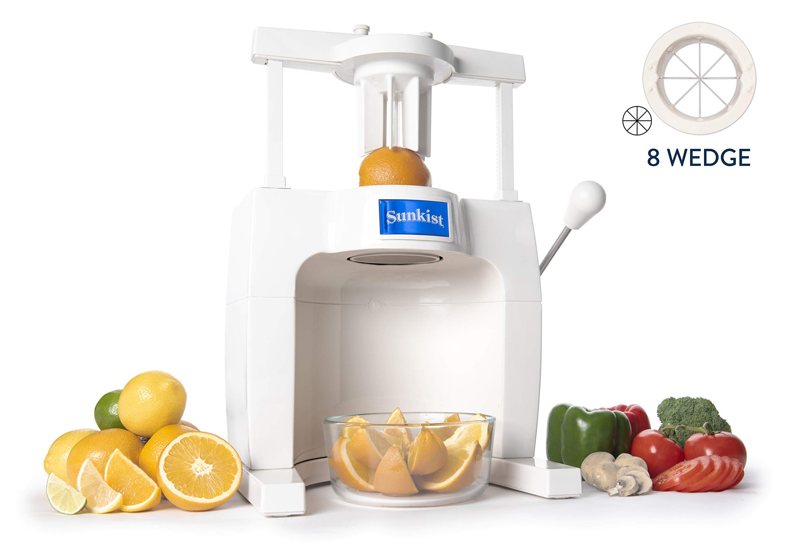 Sunkist Growers | Commercial Series Sectionizer with 8 Wedge Blade Cup | Fruit & Vegetable Cutter | Food Preparation | Interchangeable Kitchen-Grade Stainless Steel Blades | NSF Approved | Model S-104