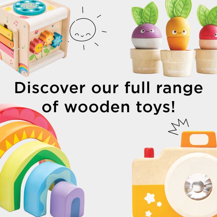 Le Toy Van - Petilou Wooden Ride On Deer Push Along Toy for Toddlers | Suitable for Boy Or Girl 1 Year Old +, Small