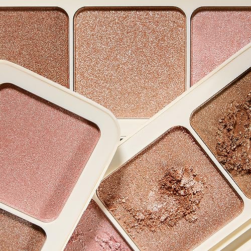 COVER FX Custom Enhancer Highlighter Makeup Palette - Buildable Illuminating Highlight - Use on Eyes, Cheeks and Body - Travel Friendly
