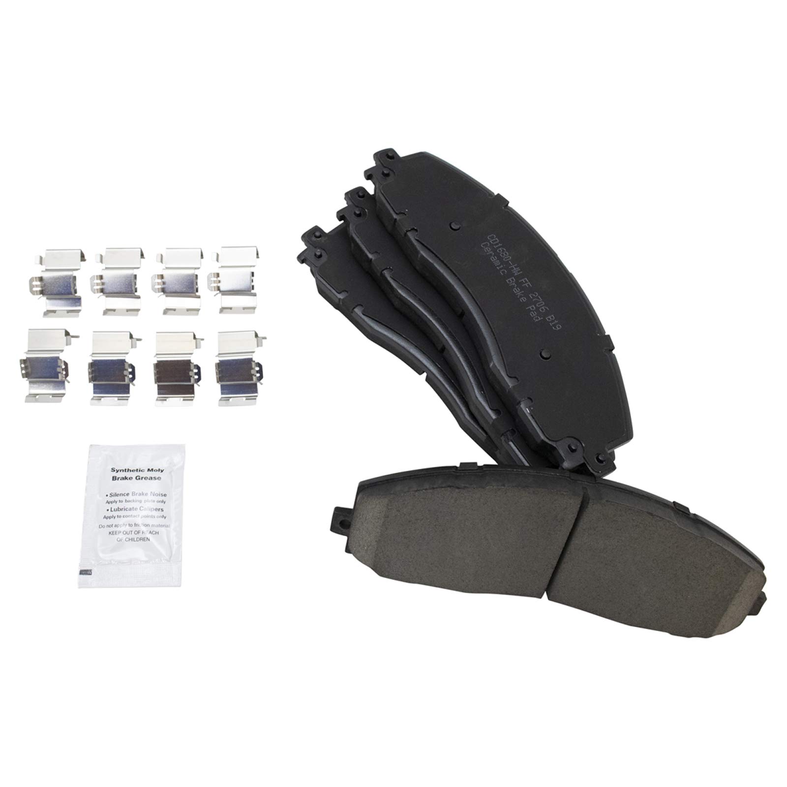TRQ Front and Rear Performance Brake Pad & Rotor Kit Brake Pads Brake Rotors Set Ceramic Compatible with 2013-2021 Ford F-250 Super Duty F-350 Super Duty