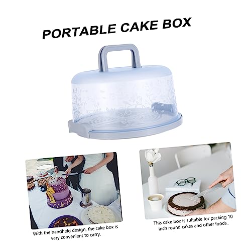 HEMOTON 1 PC Box Portable Cake Box Angel Food Cake Pan Cupcake Dome Lid Portable Cake Container Fruit Containers Plastic Storage Box Plastic Container Birthday Cake Box Plate Cover