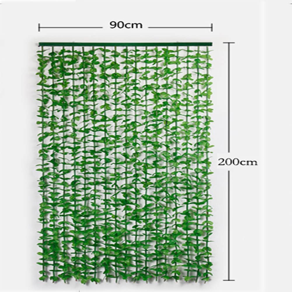 WZNING Leaf Strip Curtains, Artificial Green String Bamboo Bead Curtain Home Decoration Partition for Balconies Wall Garden Pergola, Easy to Install Interior Decoration, Home and Kitchen Decoration