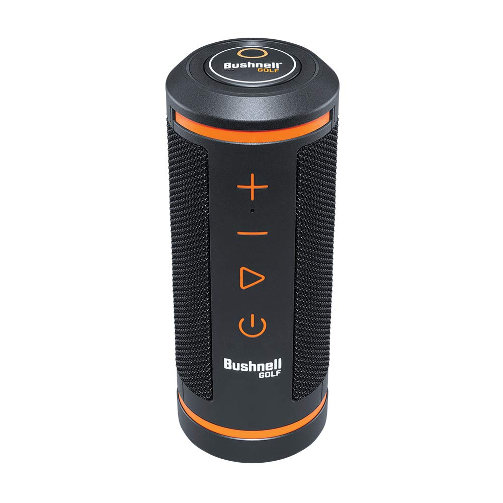 Bushnell Wingman GPS Golf Speaker Bundle - Music & Audible Distances Bluetooth Speaker for Golf Cart - Score Tracking, 3D Flyovers & 36,000+ Courses - Includes PlayBetter Protective Neoprene Pouch