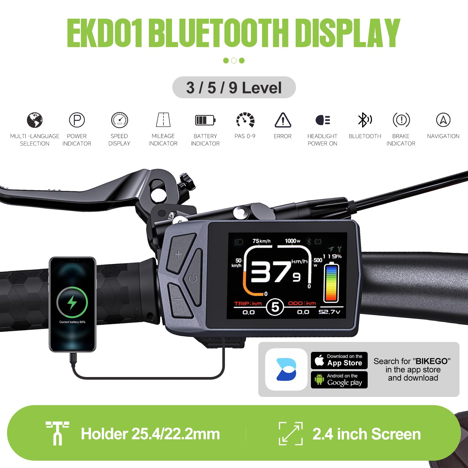 BAFANG BBS02B 36V/48V 500W Mid Drive Kit 48V Ebike Motor with DIY LCD Display/Controller Electric Bikes Conversion kit for Mountain Bike(C961 Display,No Battery)