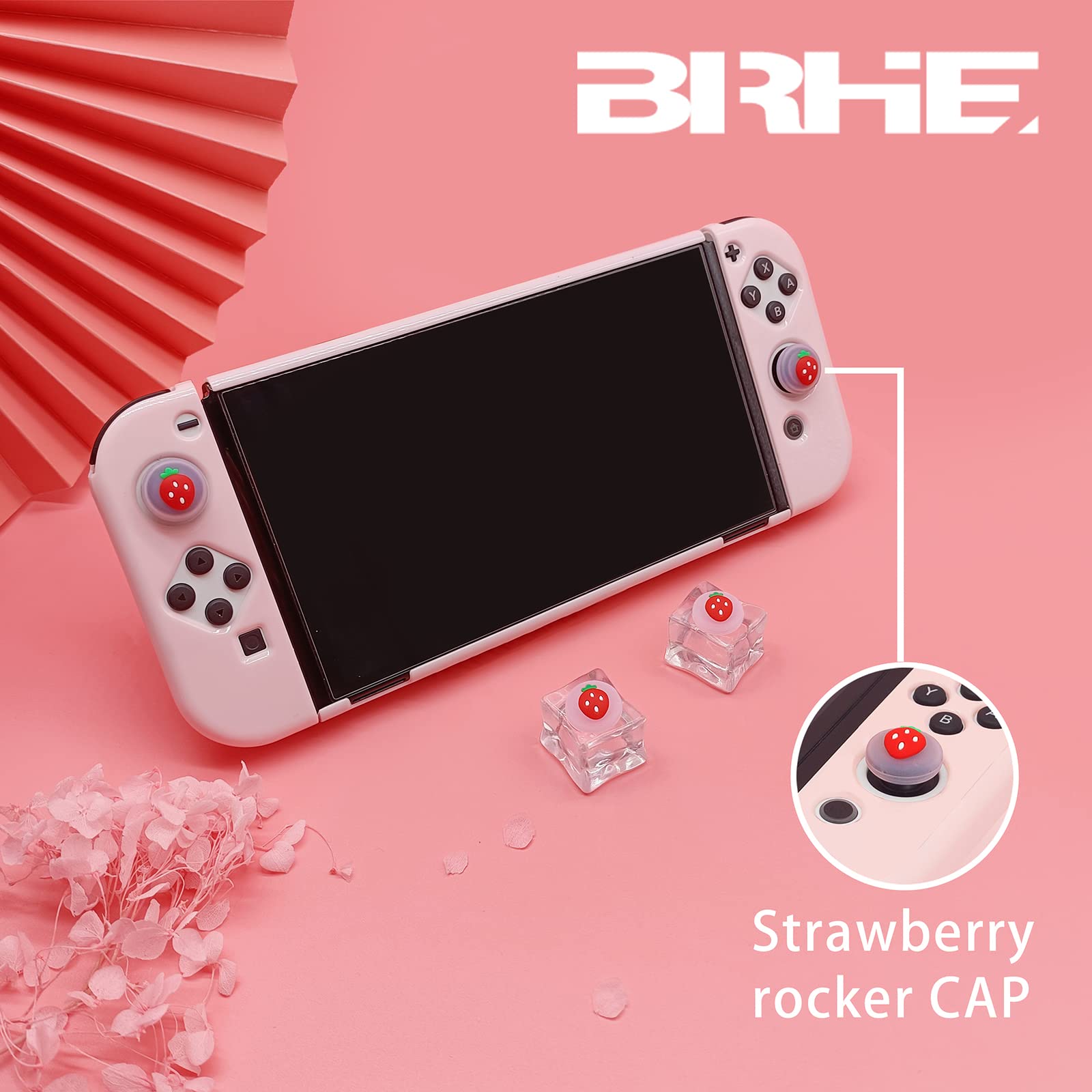 BREH Switch Case for Nintendo Travel Carrying Case for Nintendo Switch/OLED Accessories Kit with Game Case and 2pcs Thumb Grips Caps