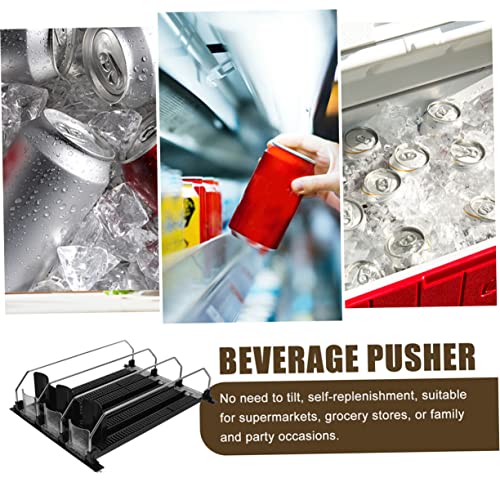 FUNOMOCYA 3pcs Drink Pusher A Vending Machine Mini Vending Machine Fridge Can Dispenser Drink Pusher Machine Shelf Drink Puller Beverage Shelf Glide Soda Bottle Abs Ball Freezer Organizer