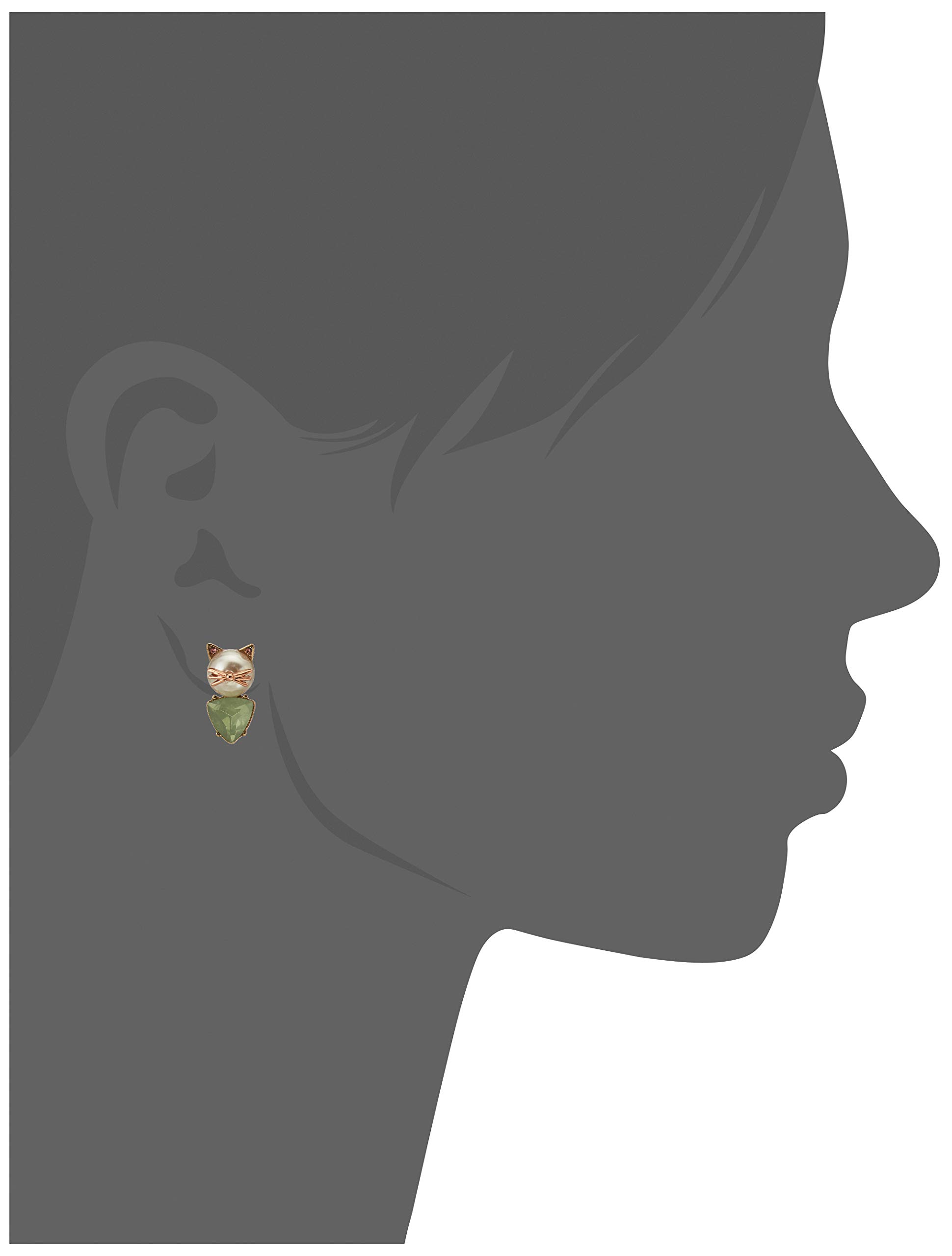 Betsey Johnson Cat Stud Earrings