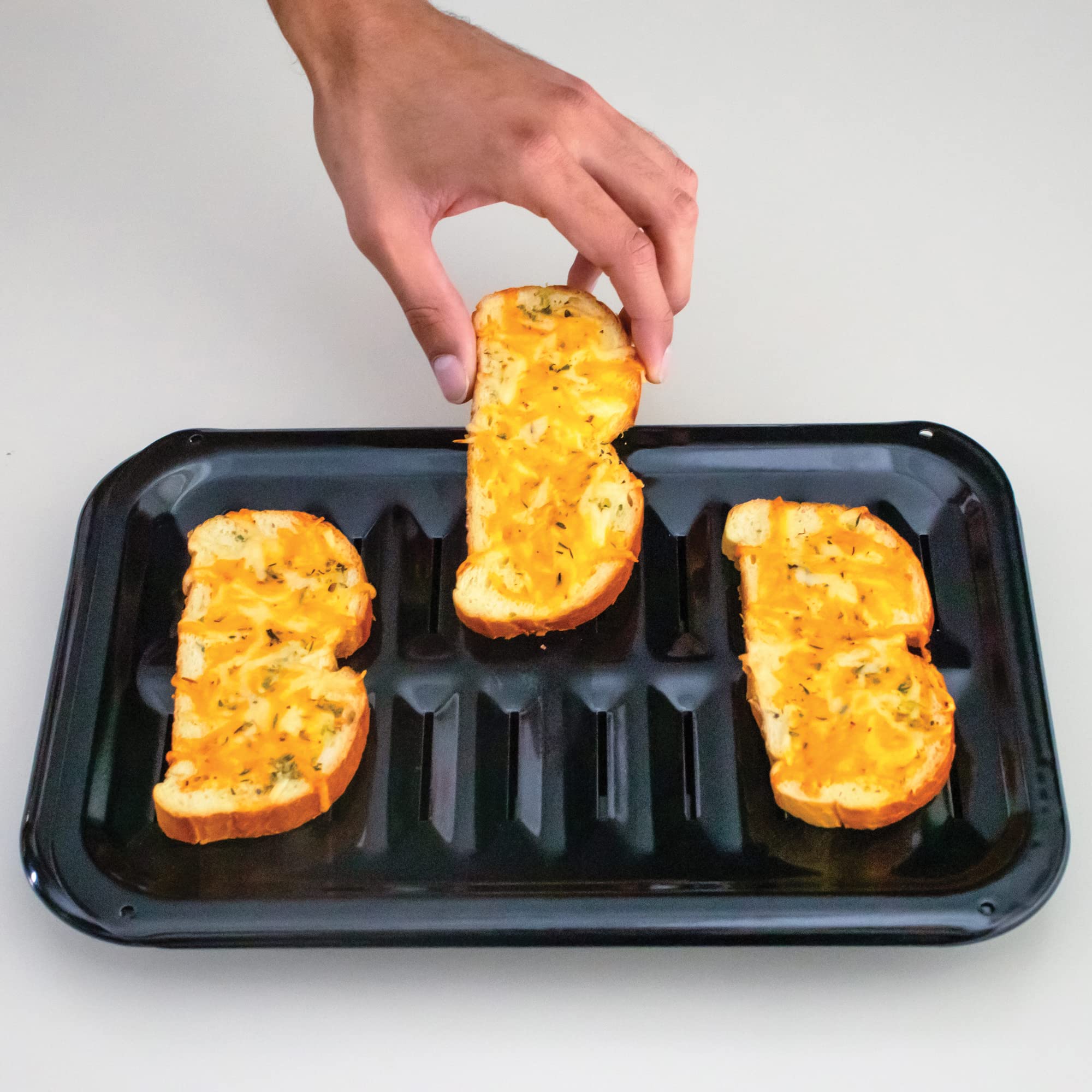Certified Appliance Accessories Heavy-Duty Porcelain 8.5-In. x 12.75-In. Broiler Pan & Grill Set Black (50008)