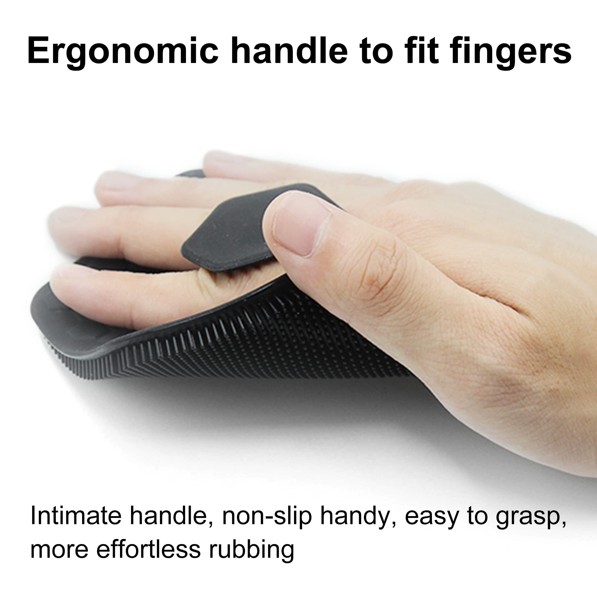 IKENAU- Body Scrubber,Face Scrubbers Men, Shower and Bathroom Four-Piece Set-with Hook, with Silicone Grip Technology, Detachable and Reusable