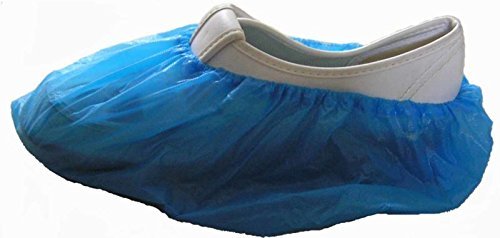 Disposable Shoe & Working Boot Covers by P&P Medical Surgical Waterproof Durable Non-Slip Resistant Polypropylene for Offices Indoor Carpet Protection One Size for Indoors and outdoors 100 (50 pairs)