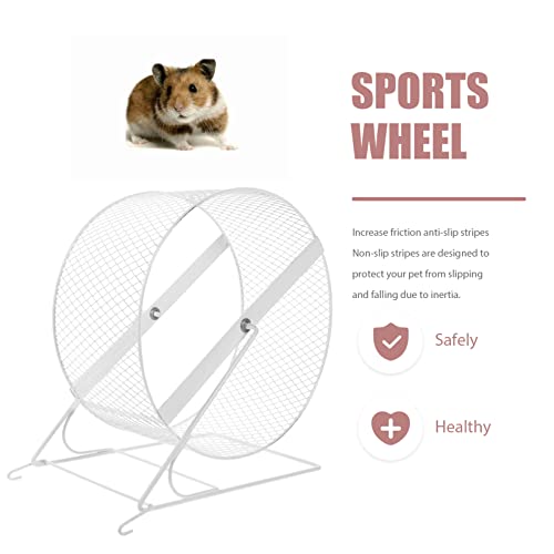 POPETPOP Hamster Wheel Hamster Running Exercise Wheel- Silent Guinea Pig Exercise Wheel with Rack Small Animals Running Wheel Toys for Hamsters, Hedgehogs, Rats Chinchilla Wheel