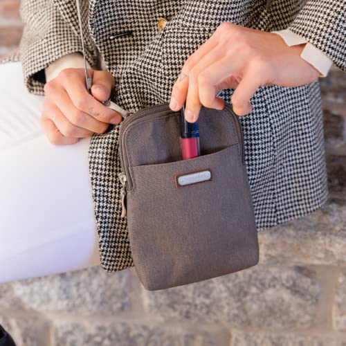 Baggallini Womens - Small Travel Bag With Blocking Sleeves Water-resistant Lightweight Mini Purse Take Two RFID Bryant Crossbody, Portobello Shimmer
