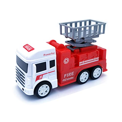 Yirtree Inertia Walking Fire Truck Brain Development Anti-Collision Electric Slide Pull Back Fire Truck Toy for Parents