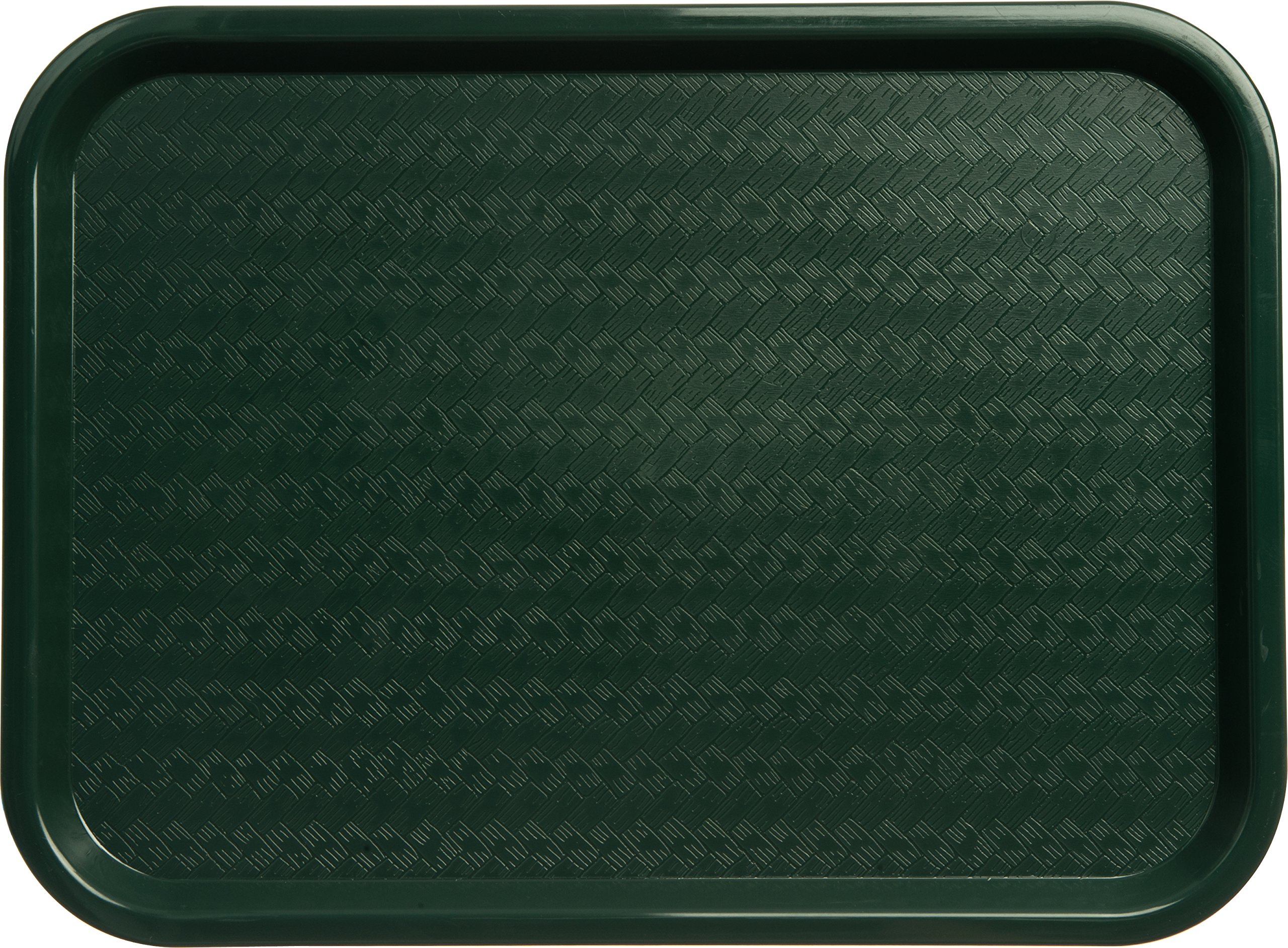 Carlisle FoodService Cafe Plastic Fast Food Trays, 12" x 16", Slate and Forest Green