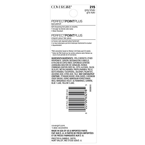 COVERGIRL Perfect Point PLUS Eyeliner Pencil, Grey Khaki.008 oz. (230 mg) (Packaging may vary)