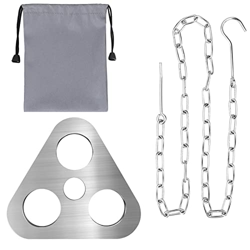 Camping Tripod Board,Stainless Steel Campfire Tripod Board with Adjustable Chain for Hanging Cookware Outdoor Cooking,Perfect Accessories for Outdoor Cooking