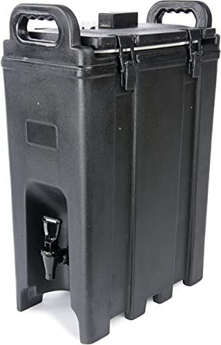 Carlisle FoodService Products Cateraide Insulated Beverage Dispenser with Handles for Catering, Events, Kitchens, And Restaurants, Plastic, 5 Gallons, Black