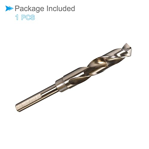 CoCud Reduced Shank Twist Drill Bits, 16mm Cutting Edge, Titanium & Nitride Coated High Speed Steel 6542 - (Applications: for Stainless Steel Drilling Machine)