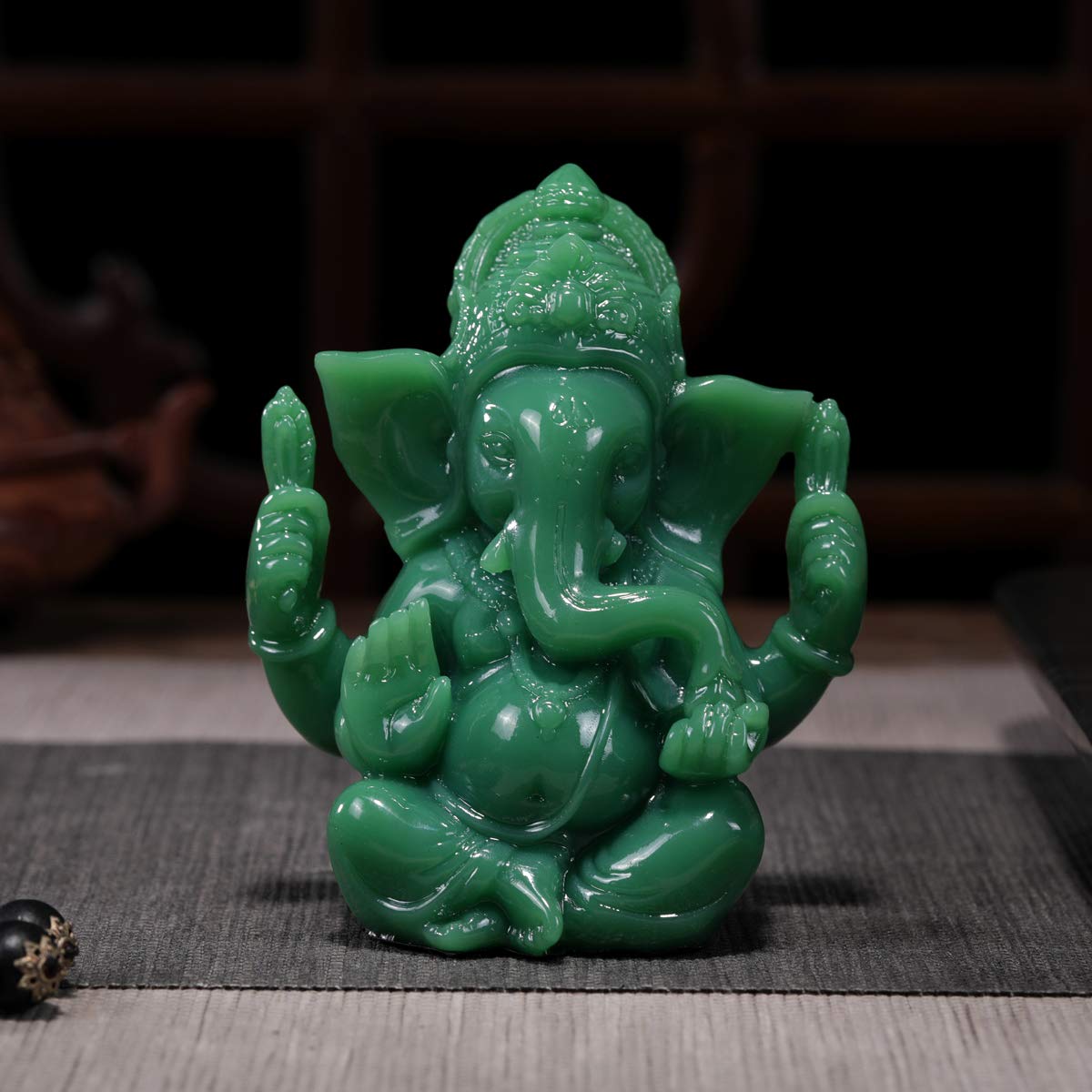 Seyee-bro Lord Ganesh Statues - Ganesha Idol Figurine - Elephant God Buddha Sculpture for Home Car Decor…