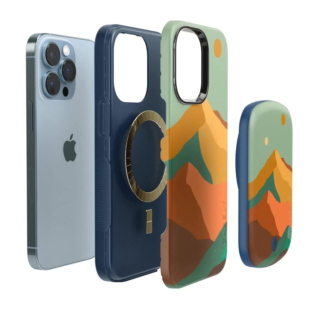 Casely Power Pod | MagSafe Compatible Battery Pack | Endless Peaks | Colorblock Mountain Power Pod (5,000 mAh)