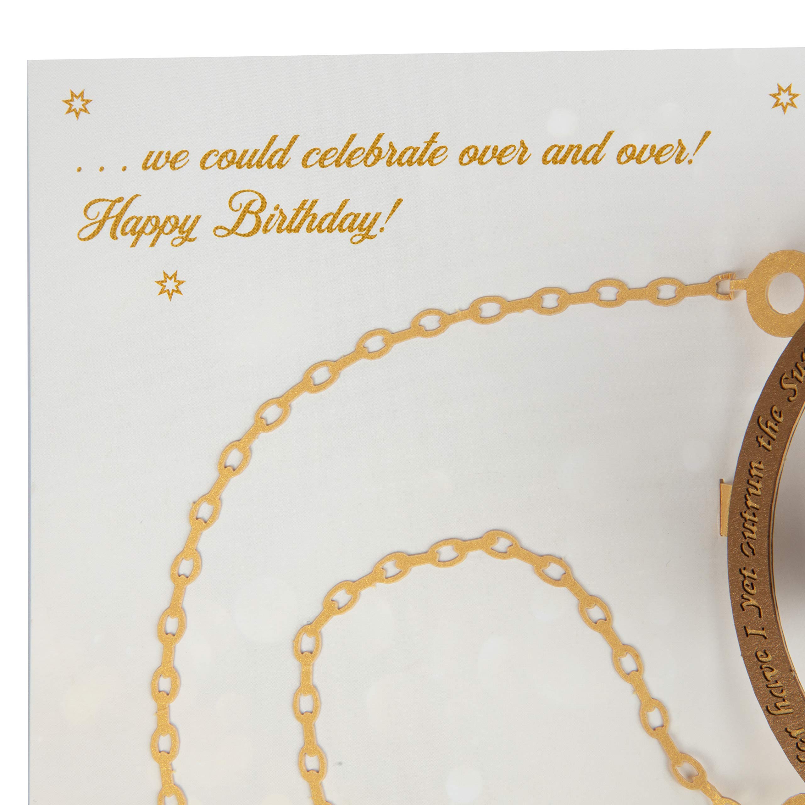 Harry Potter Time Turner Pop-Up Birthday Greeting Card - If I had a Time-Turner, We Could Celebrate Over and Over - Handcrafted Pop Up Card Gift - For Kids, Teens & Adults - 5 x 7