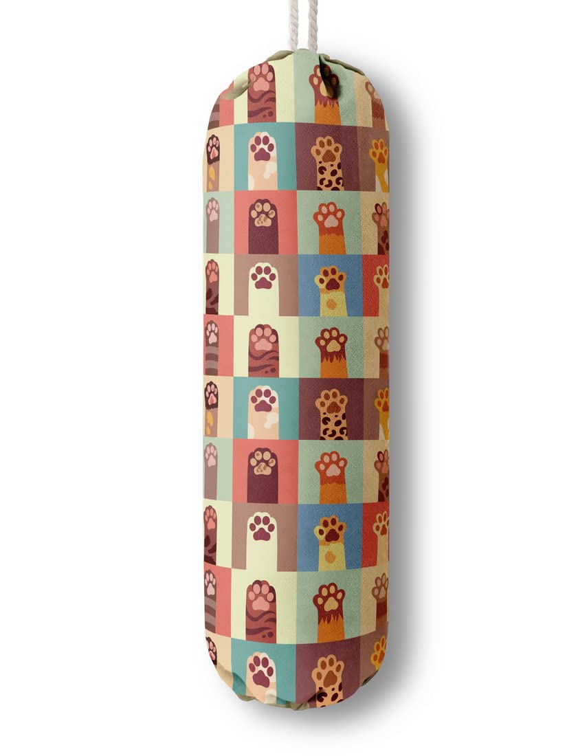 Cat Pattern Grocery Bags Holder Organizer For Shopping Bags,Wall Mount Plastic Bags Storage Container Dispensers, Pet Lovers Home Kitchen Gifts For Women, Family, Friends, Cat Dad, Cat Mom