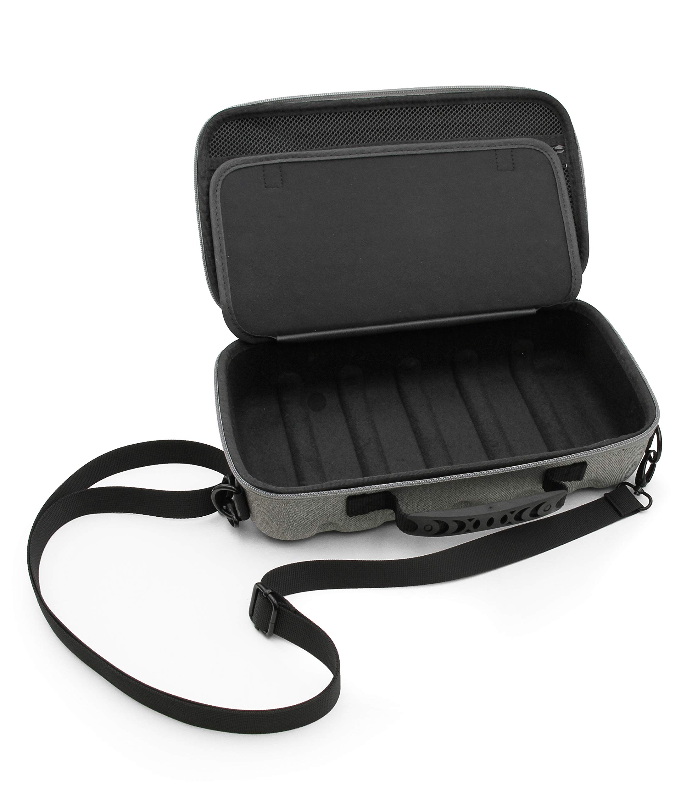 CASEMATIX Gray Audio Mixer Case Compatible With Yamaha AG06MK2 USB Interface or Yamaha AG03MK2 Audio Mixers & Recording Accessories - Includes Carry Case Only with Shoulder Strap and Carry Handle