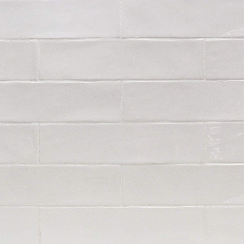 Catalina 3 in. x 12 in. Bianco Polished Ceramic Backsplash, Kitchen, Bathroom, Subway Wall Tile (44 Pieces 10.76 Sq. Ft. / Case)