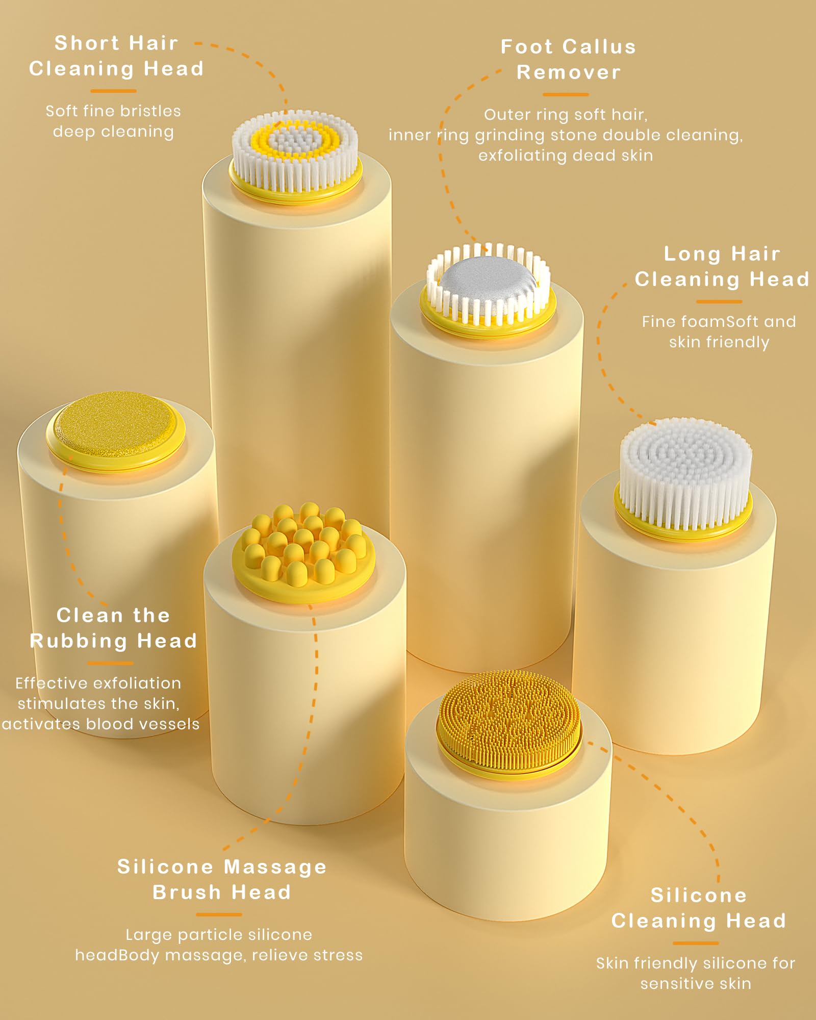 CODOGOY Electric Body Brush Back Scrubber for Shower Exfoliating Bath Brush Powered Shower Brush with Non-Slip Long Handle Deep Cleansing, Exfoliation, Massaging Spin Brush with Two Speeds