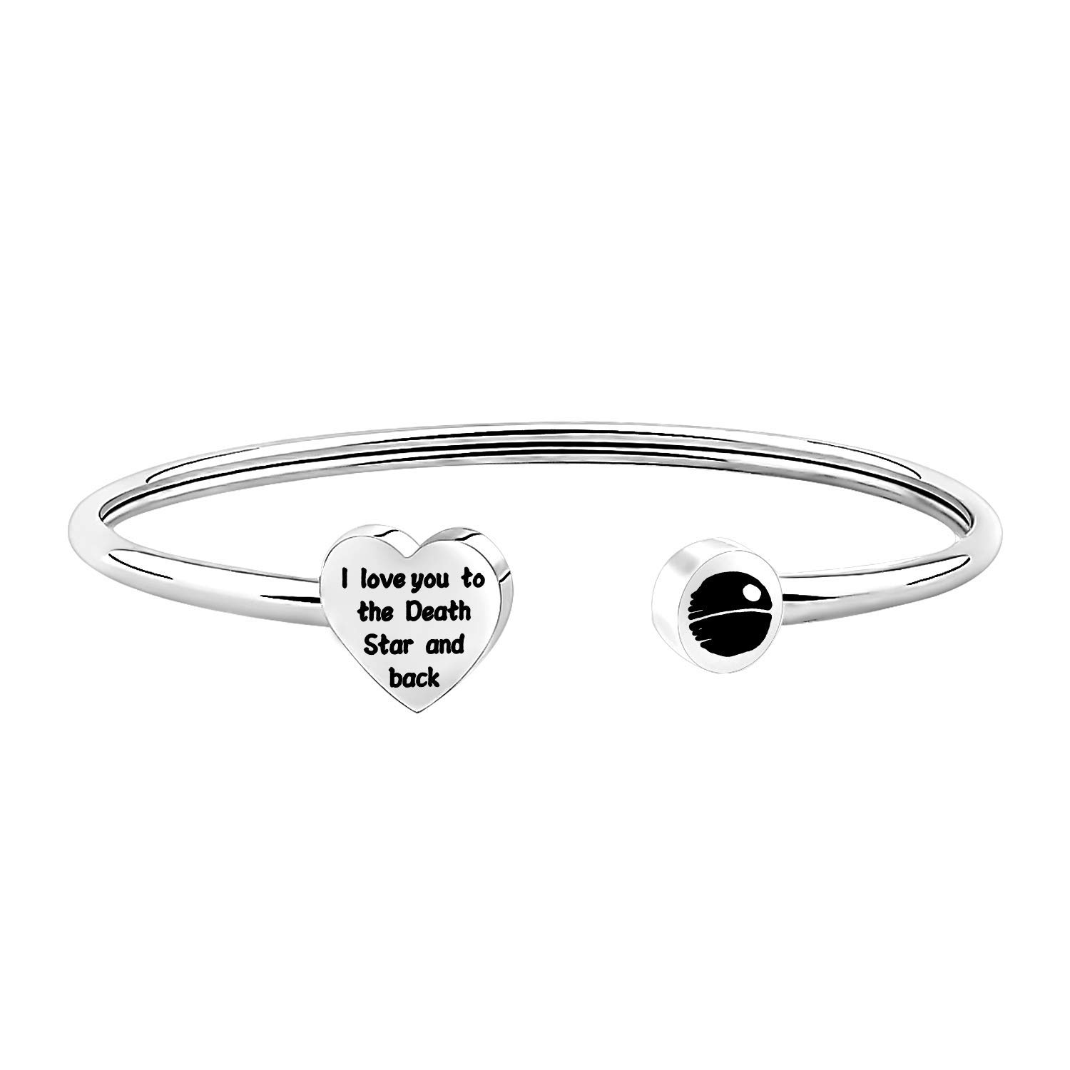 bobauna I Love You To The Death Star And Back Keychain Wedding Gift For Couple Boyfriend Girlfriend (death back Twisted bracelet)