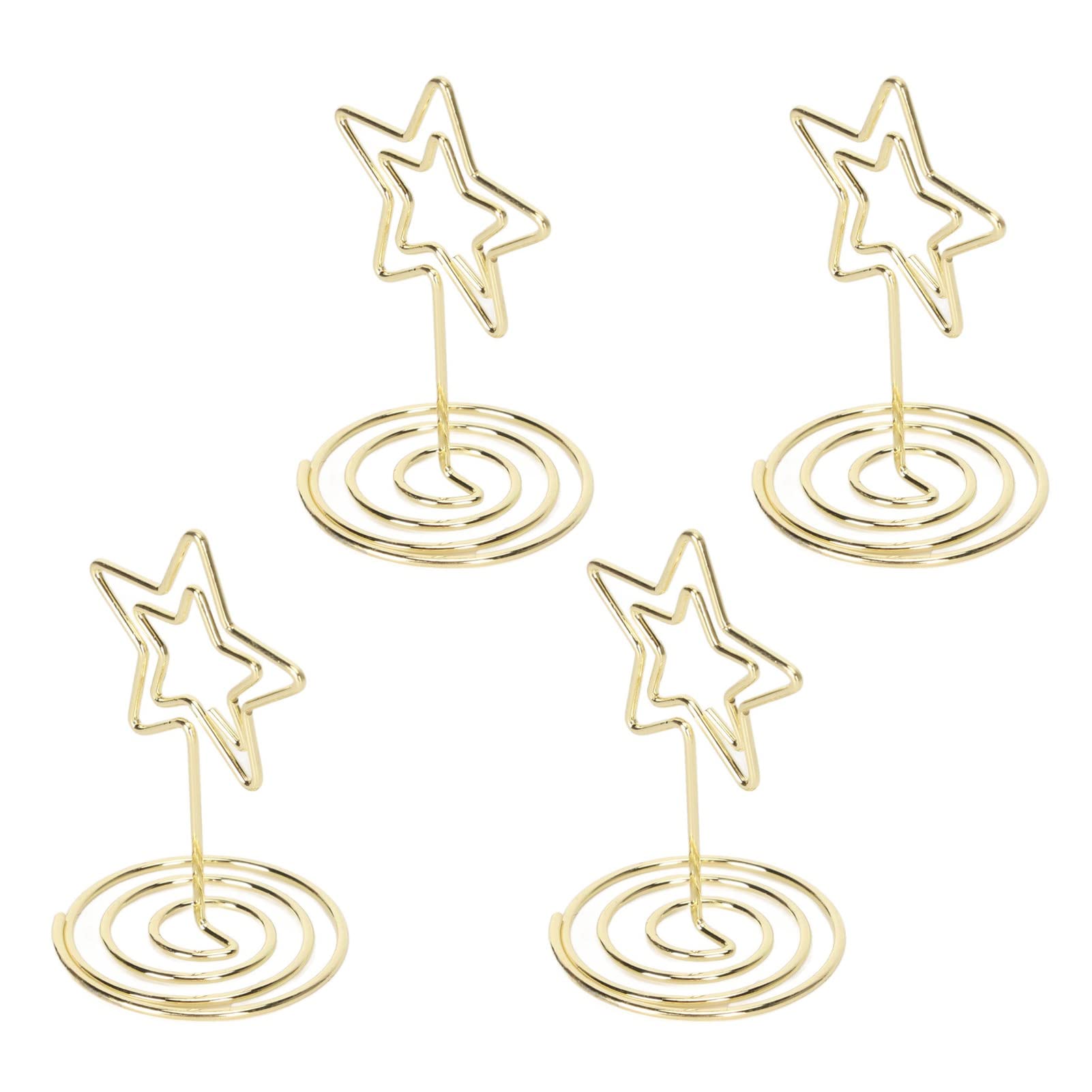 Elegant Gold Star Shaped 20 Pieces Place Card Holder Stand Party Table Decor