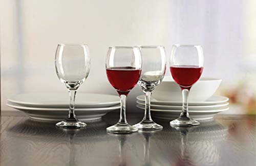 Circleware Vine Wine Glasses Set of 4, All-Purpose Elegant Entertainment Party Beverage Glassware Drinking Cups for Water, Juice, Beer, Liquor, Whiskey and Bar Dining Decor Gifts, 11.5 oz, Clear