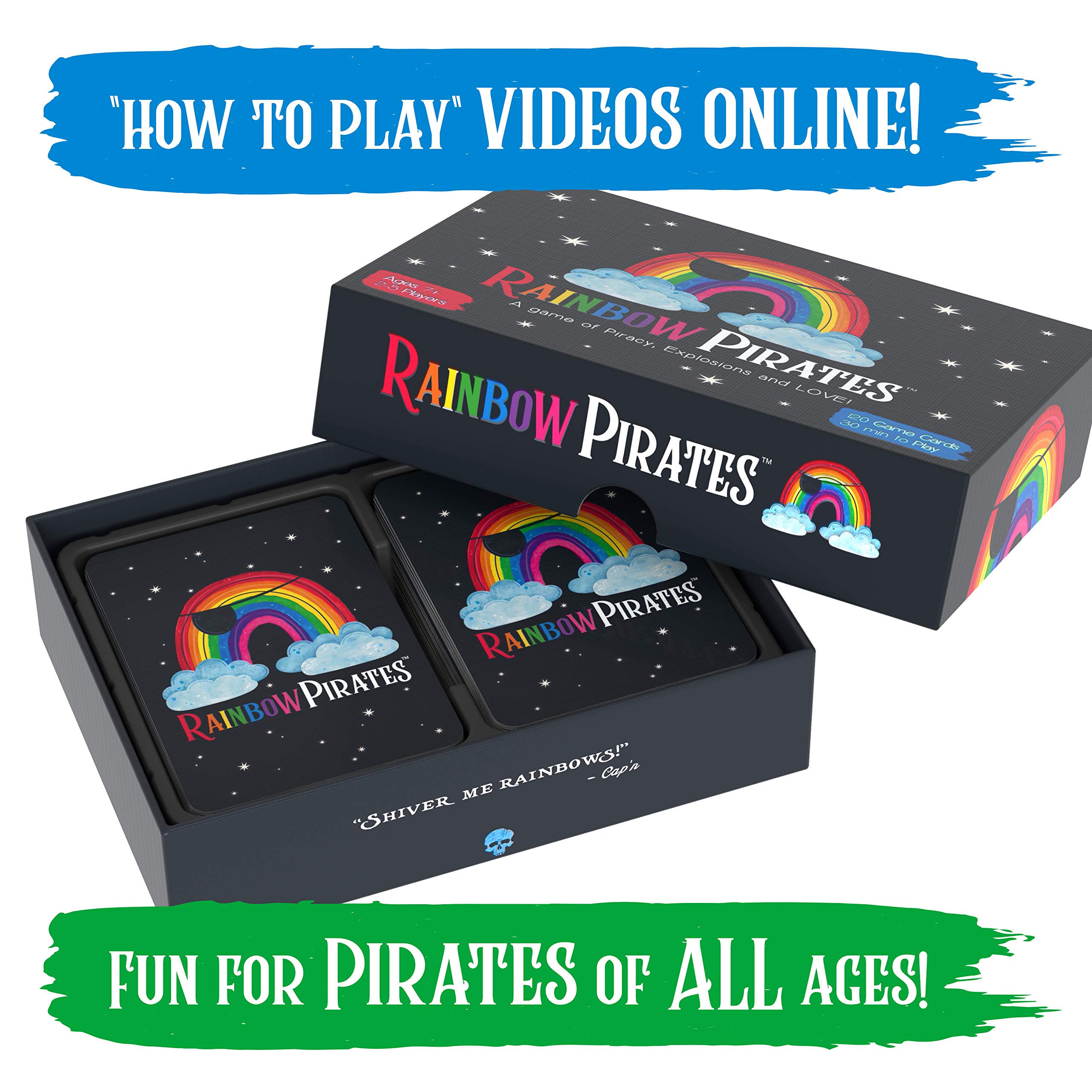 Rainbow Pirates - Fun Family Game for Kids, Teens & Adults, Rummy Style Card Game for 2-5 Players