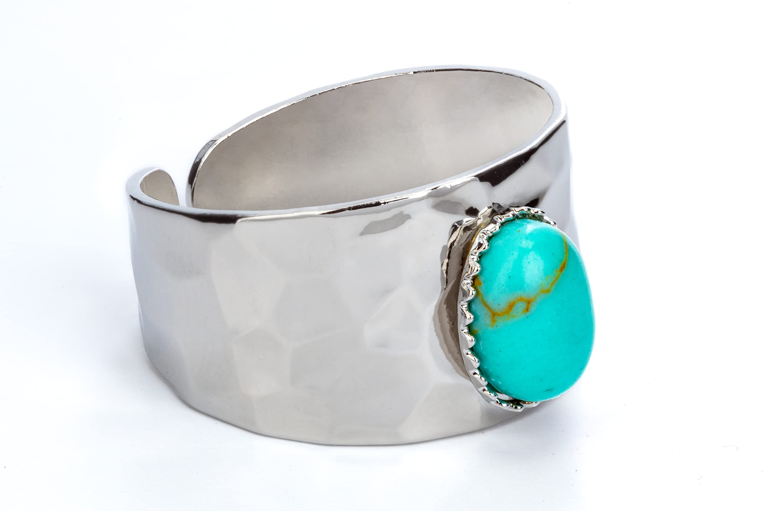 Charlie Paige Turquoise Ring for Women | Vintage Ring | Turquoise Gemstone Ring | Silver Ring for Women | Statement Ring