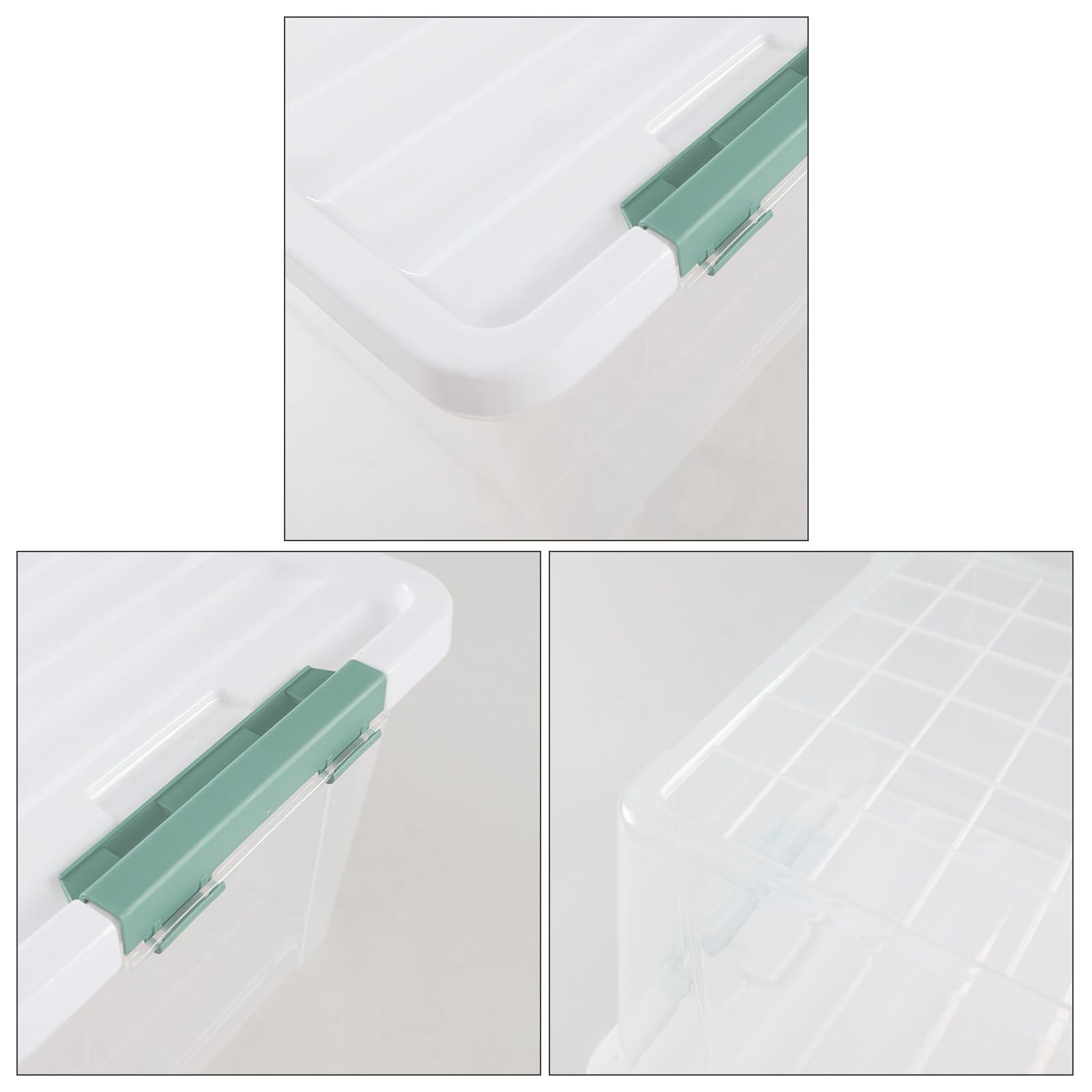 Buyitt 6-Pack Clear Plastic Storage Boxes, 20 Quart Plastic Storage Bins with Lids