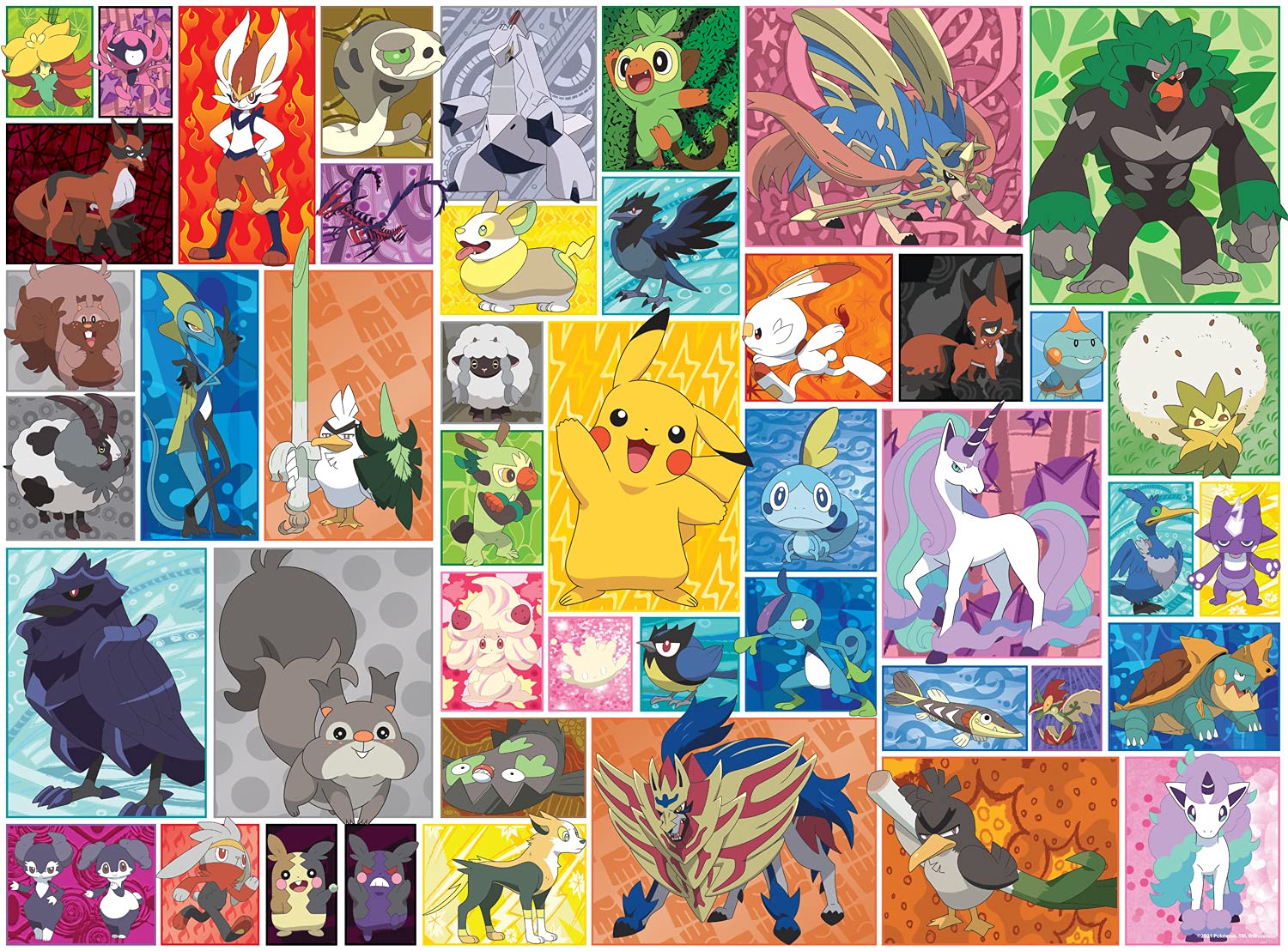 Buffalo Games - Pokemon Galar Frames - 1000 Piece Jigsaw Puzzle for Adults Challenging Puzzle Perfect for Game Nights - 1000 Piece Finished Size Is 26.75 x 19.75