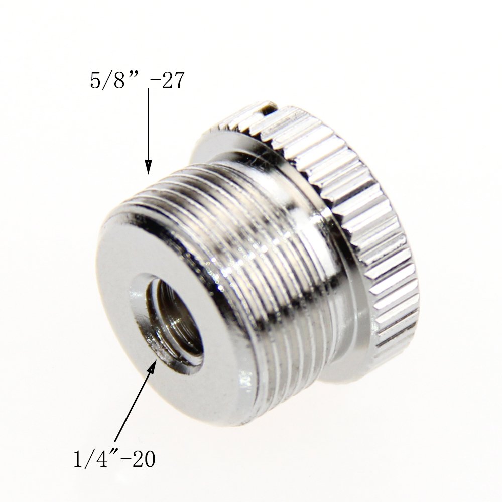 CAMVATE 5/8-Inch Male to 1/4-Inch Female Mic Screw Adapter For Mic Microphone Stand - 1150