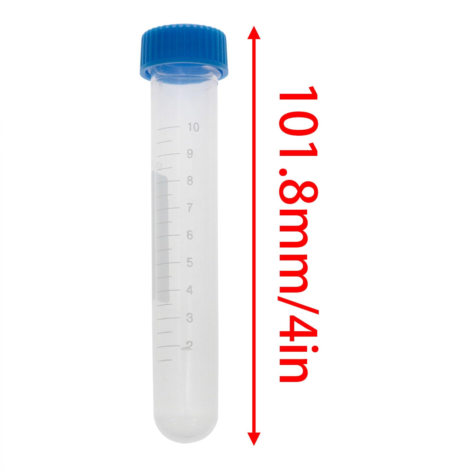 Dsjnf Plastic screw cap storage bottle lab tubes est tube centrifuge (10ml blue)-24pcs