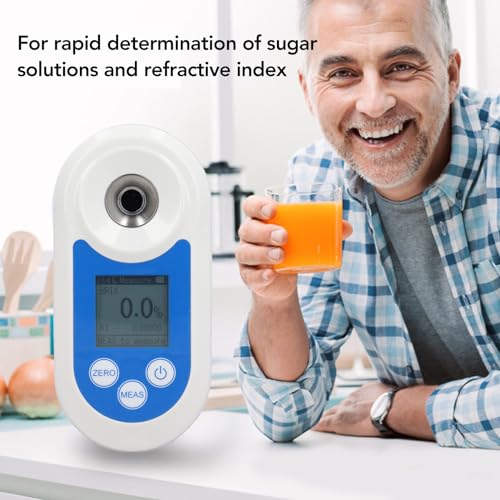 Digital Sugar Refractometer High Accuracy Sweetness Meter Fruit Vegetables Drinks Tester for Home Kitchen Lab