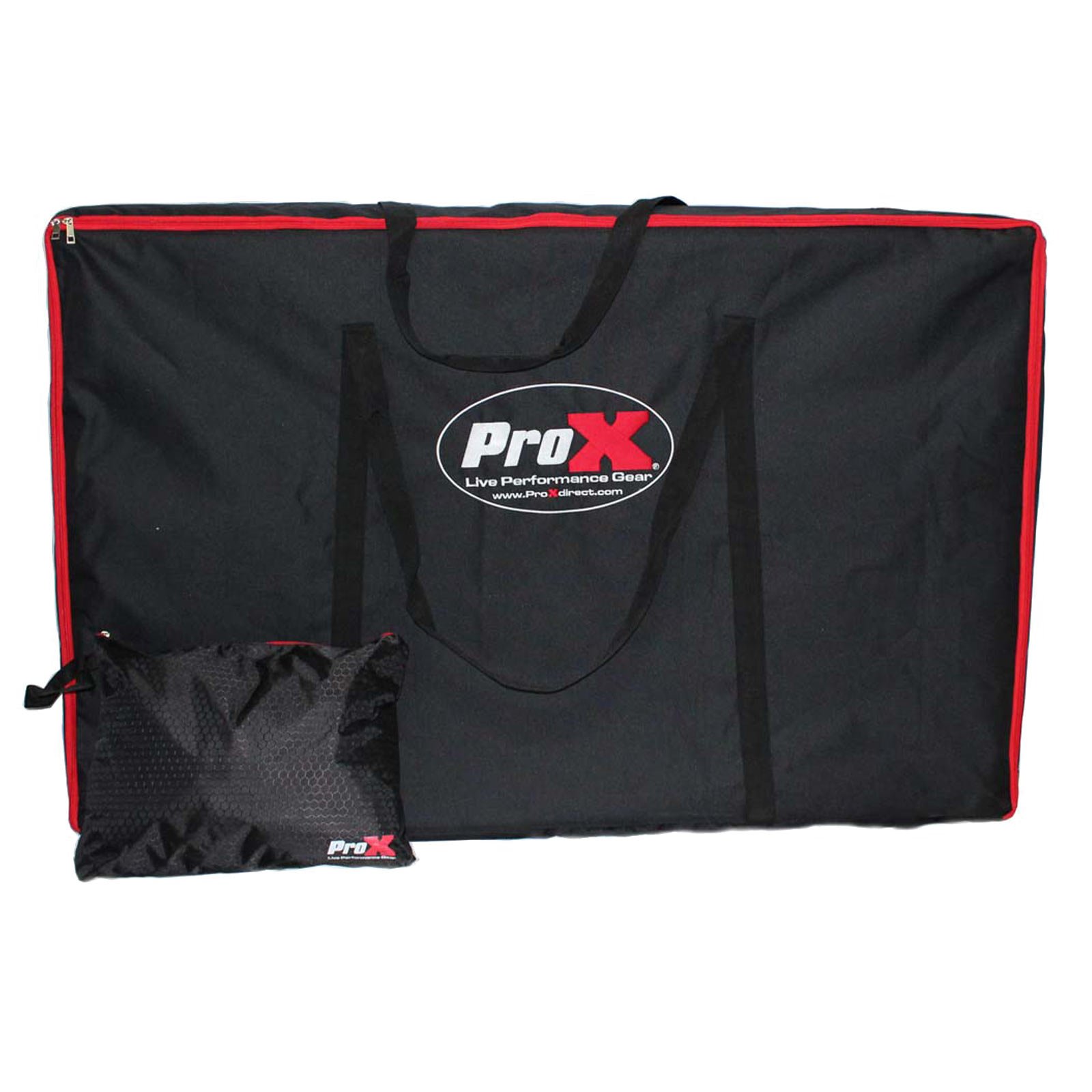 ProX XF-4X3048 DJ FACADE 4x Black Collapse and Go Facade Panels with Carry Bag, Black & White Scrims