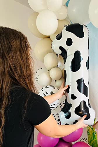 Cow Print Number 2 Birthday Balloon for 2 Year Old Cowgirl