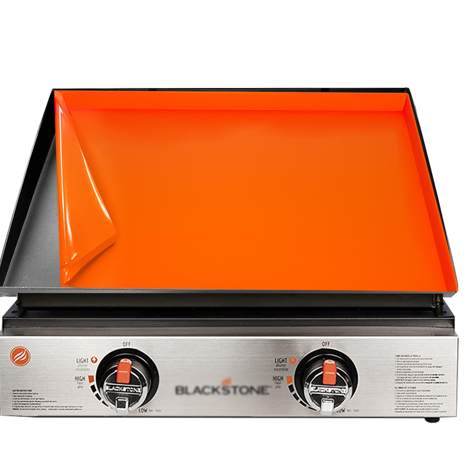 Blackstone Silicone Griddle Cover for Blackstone 22-Inch Griddle, Heavy Duty 100% Food-Grade Silicone - Non-Stick/Reusable/Washable Griddle Cover Protects Your Griddle from Dirt/Rust (Orange)