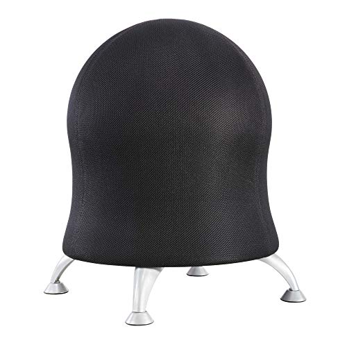 Safco Zenergy Ball Chair - Low Profile Active Seating to Improve Posture & Muscle Strength - 23" or 20" Seat Heights - 250 lb Capacity - Black - Pefrect at Office Desk & Classrooms