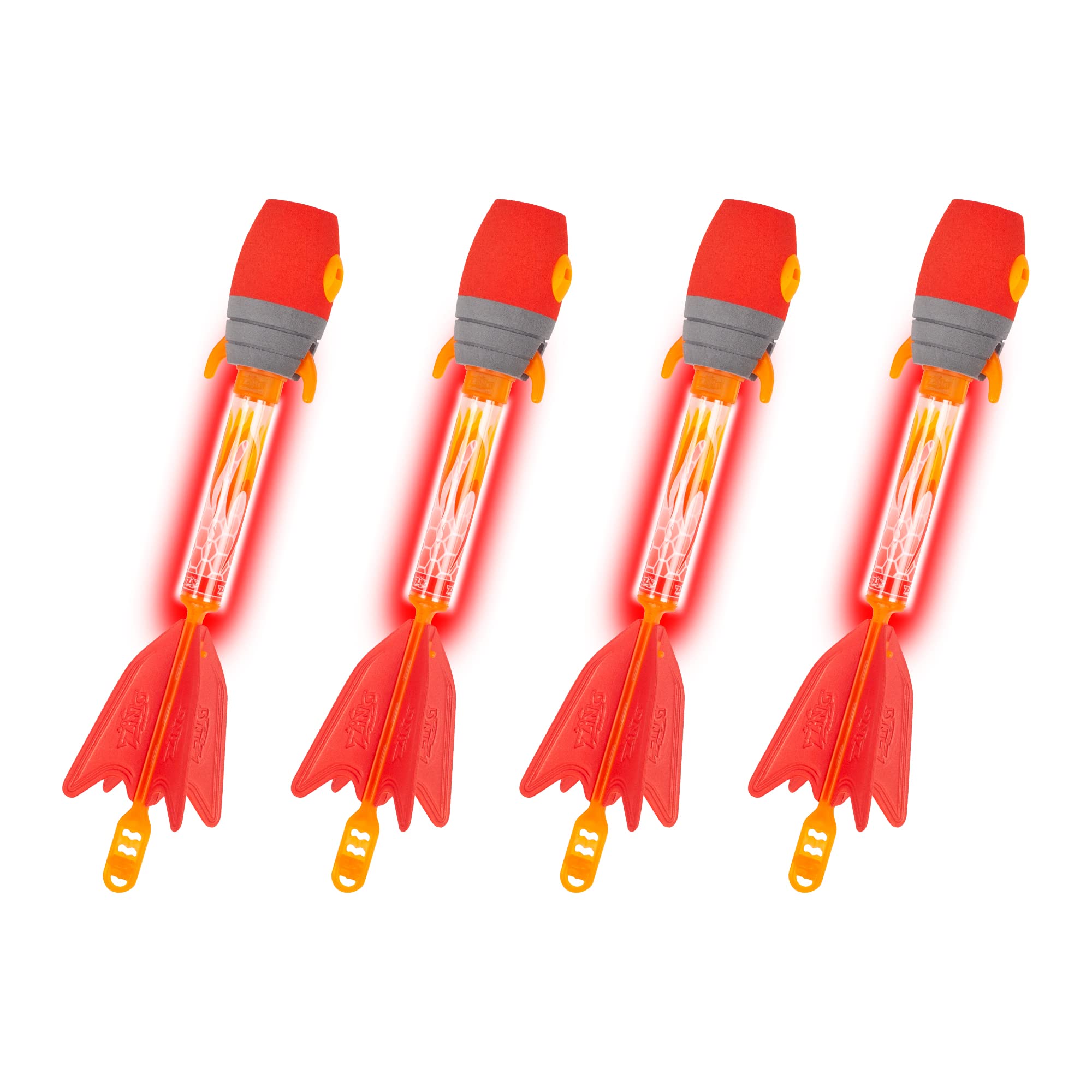 Zing Firetek Arrow Refill Pack, 4X Light up Whistling Arrows, for Long Range Outdoor Play with Friends and Family, for Ages 14 and Up