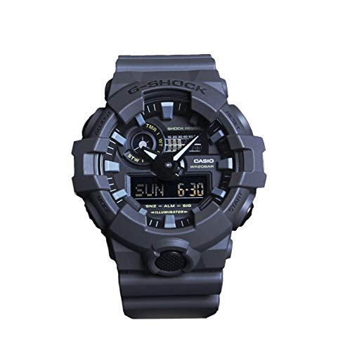 Casio Men's XL Series G-Shock Quartz 200M WR Shock Resistant Resin Color: Matte Grey (Model GA-700UC-8ACR)