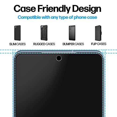 Power Theory Designed for Samsung Galaxy A53 5G Screen Protector Tempered Glass [9H Hardness], Easy Install Kit, 99% HD Bubble Free Clear, Case Friendly, Anti-Scratch, 2 Pack