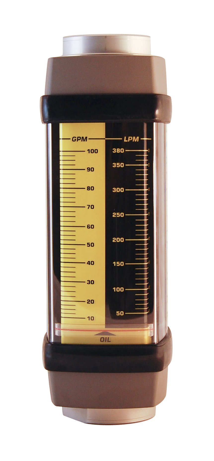 Hedland H600A-002 Flowmeter, Aluminum, For Use With Oil and Petroleum Fluids, 0.2 - 2.0 gpm Flow Range, SAE 10