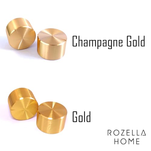 ROZELLA HOME Suitable for TM680/KT68/GK68 Upgrade Knob 2 PCs Pack, Aluminum Alloy, Upscale Electroplating, Mechanical Keyboard Upgrade Accessories(Champagne Gold)