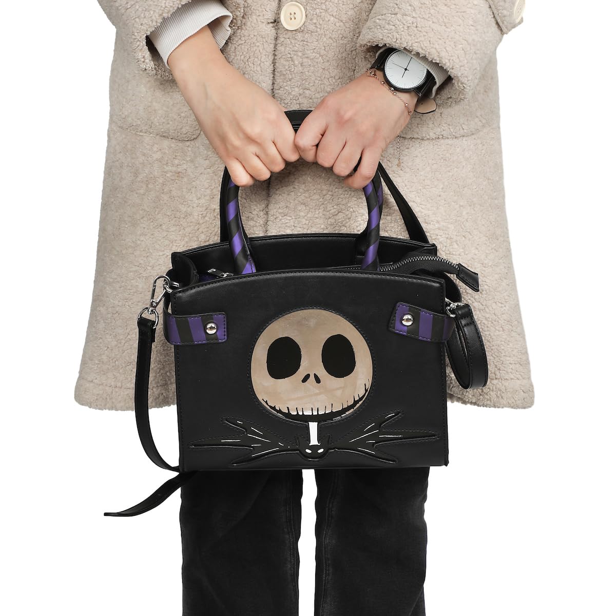 Bioworld Nightmare Before Christmas Jack Skellington Movie Character Black Purse