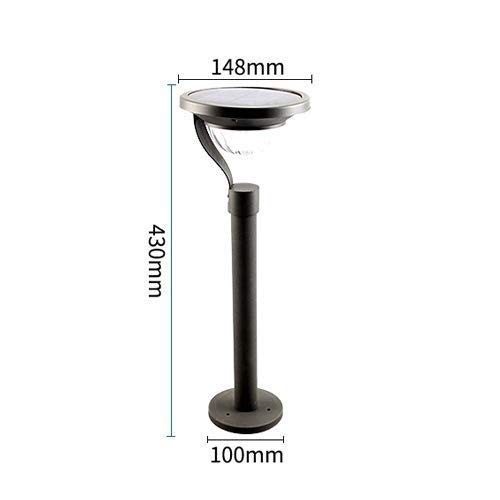 ZMY Solar Energy Waterproof Pillar Lighting Outdoor Black Acrylic Column Lamp Modern LED Ultra Bright Garden Post Light Lawn Landscape Home Pathway Illumination
